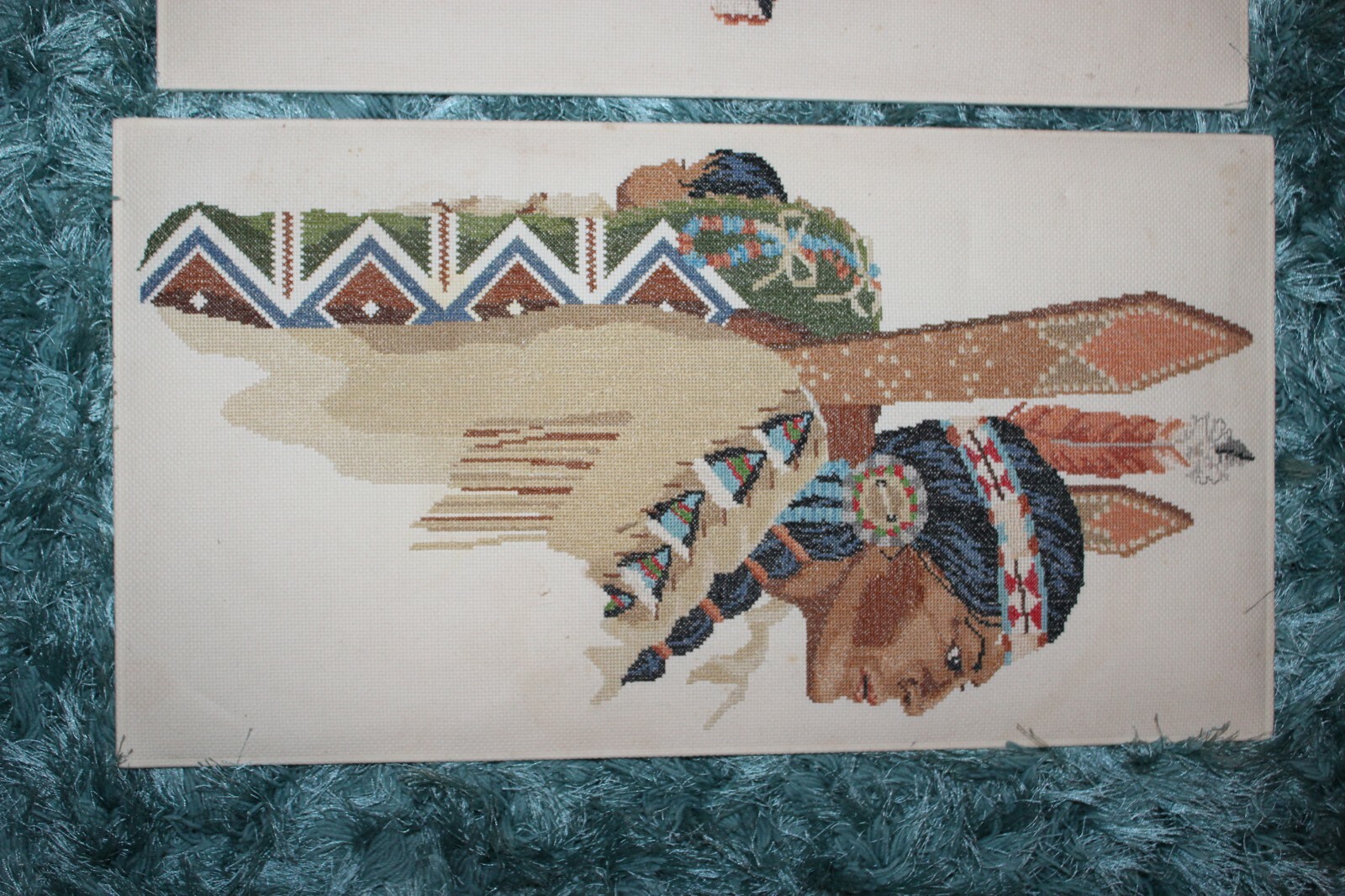 Bernat Native Chief of Five Nations Princess Cross Stitch Mounted ...