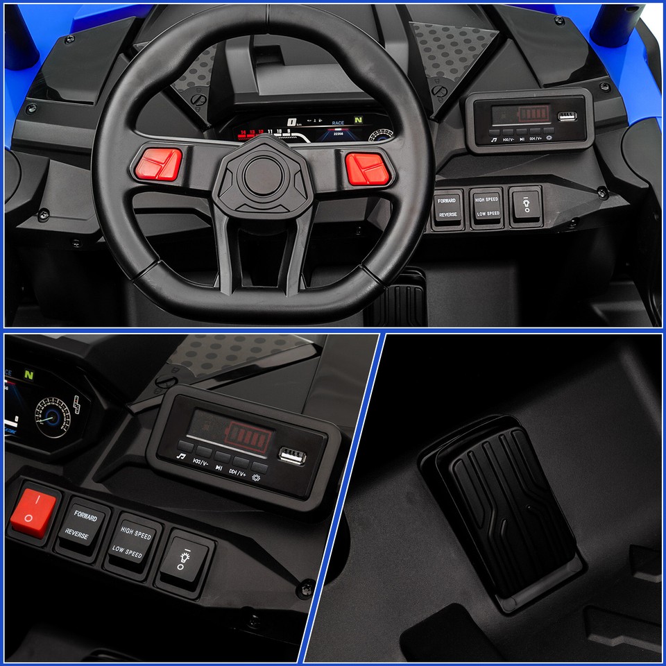 24V Power Wheels Gift for Kids Electric Ride on UTV Car Toys Off-Road w ...