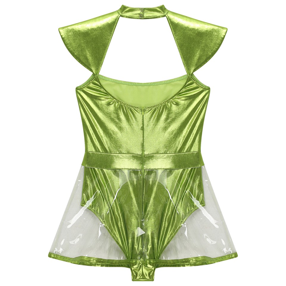 Womens Interstellar Traveler Transparent Space Alien Cospaly Costumes ...