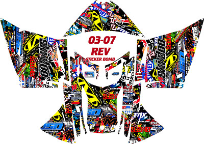 SKI DOO SNOWMOBILE WRAP REV,XP, XR,XS,XM MXZ 99-23 STICKER BLAST DECAL ...
