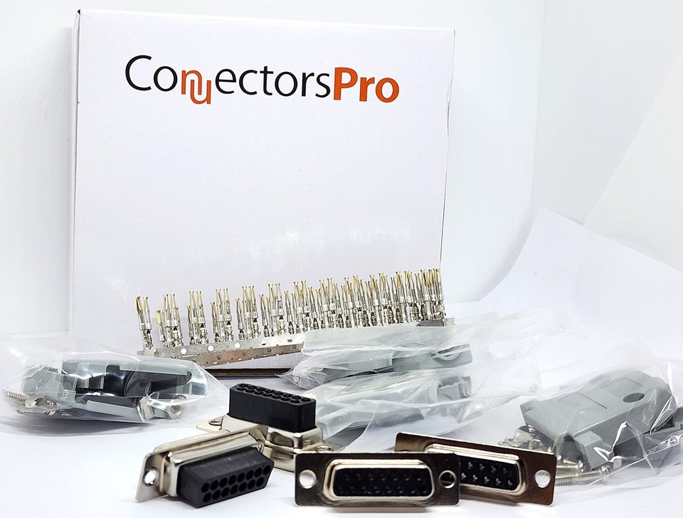 4 Sets Crimp Type DB15 Female Plastic Hoods Pins, D-Sub 15P Connector ...