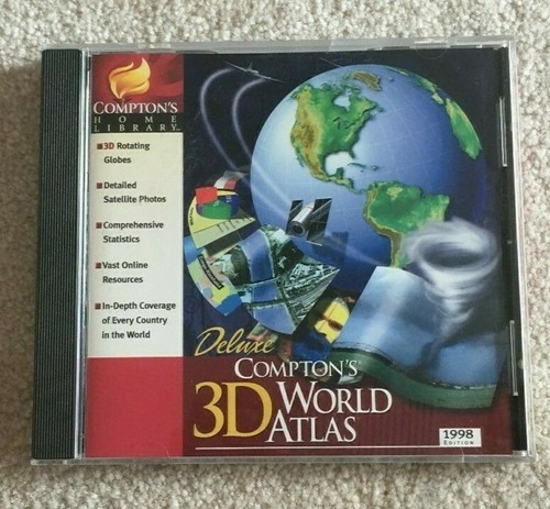 Compton's Deluxe 3D World Atlas PC CD (1998) | eBay UK