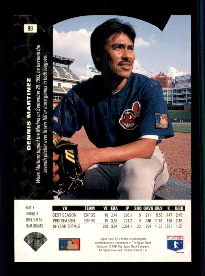 1994 SP: Die Cut #99 Dennis Martinez | eBay