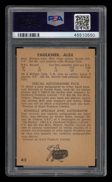 1963-64 Parkhurst - #42 Alex Faulkner (RC) for sale online | eBay