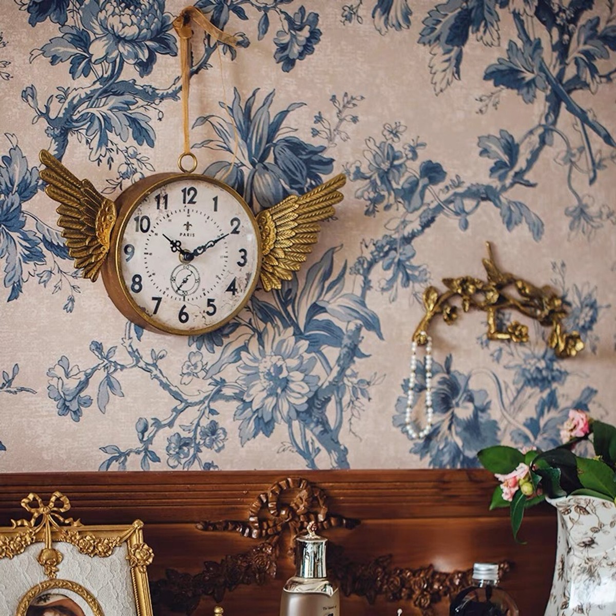 Old Clock With Wings