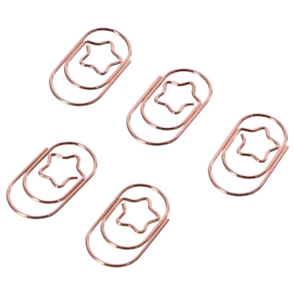 50PCS Star Shaped Bookmark Metal Binder Clips Home Paper Clips | eBay