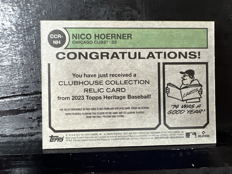 2023 Topps Heritage Nico Hoerner #CCR-NH Patch | eBay