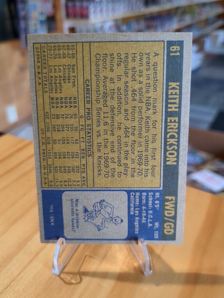 1971-72 Topps Keith Erickson Los Angeles Lakers #61 | eBay