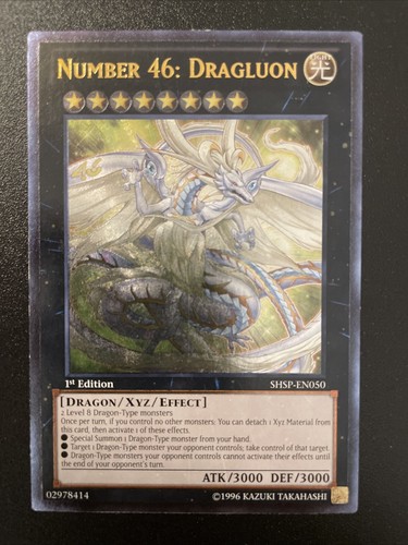 Yugioh Number 46: Dragluon SHSP-EN050 - Ultimate Rare 1st Edition LP | eBay