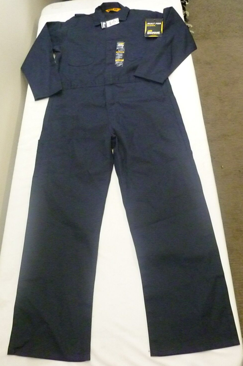 NEW Men's Berne Workwear Long Sleeve Coverall- Navy 42 | eBay