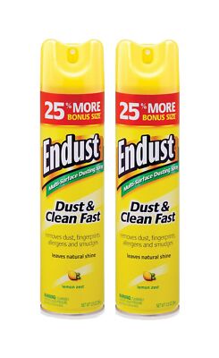 Endust Multi-Surface Dusting Cleaning Spray Lemon Zest Scent Fast ...