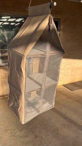 HANGING FOOD SAFE Supex 42A Collapsible Canvas Dryer Dehydrator Camping ...