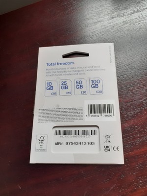 New tesco Sim Easy Memorable Number Top Up Pay Monthly No Contract ...