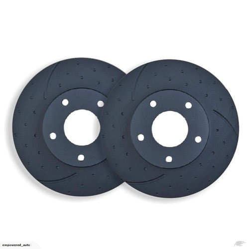 DIMPLED & SLOTTED FRONT DISC BRAKE ROTORS FOR LEXUS IS200 2.5L V6 2006 ...