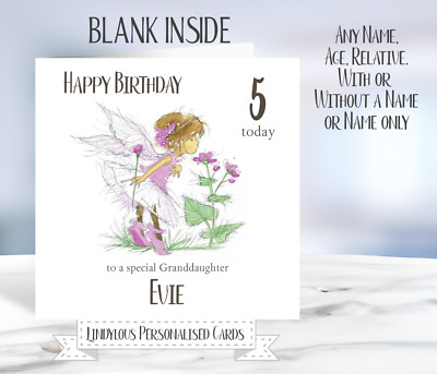 Fairy Personalised Birthday Card Great Granddaughter Niece Daughter ...