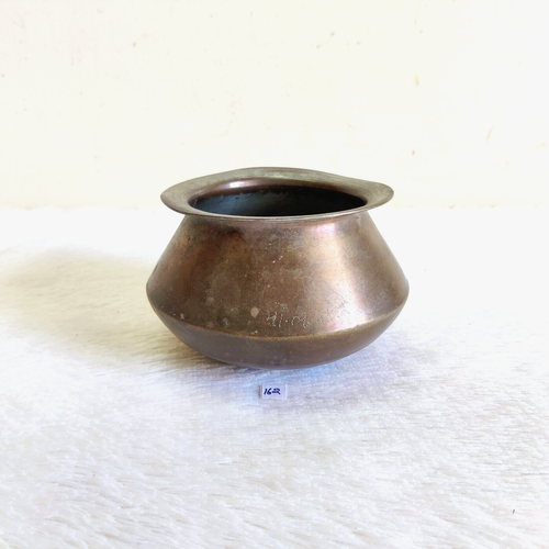 1930s Vintage Hand Hammered Brass Solid Cooking Pot Degchi Kitchenware ...