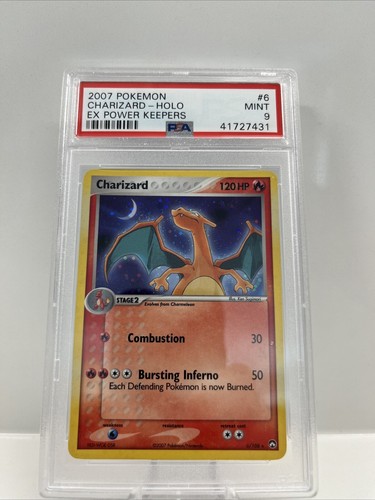 2007 POKEMON EX POWER KEEPERS CHARIZARD #6 HOLO FOIL PSA 9 MINT ...