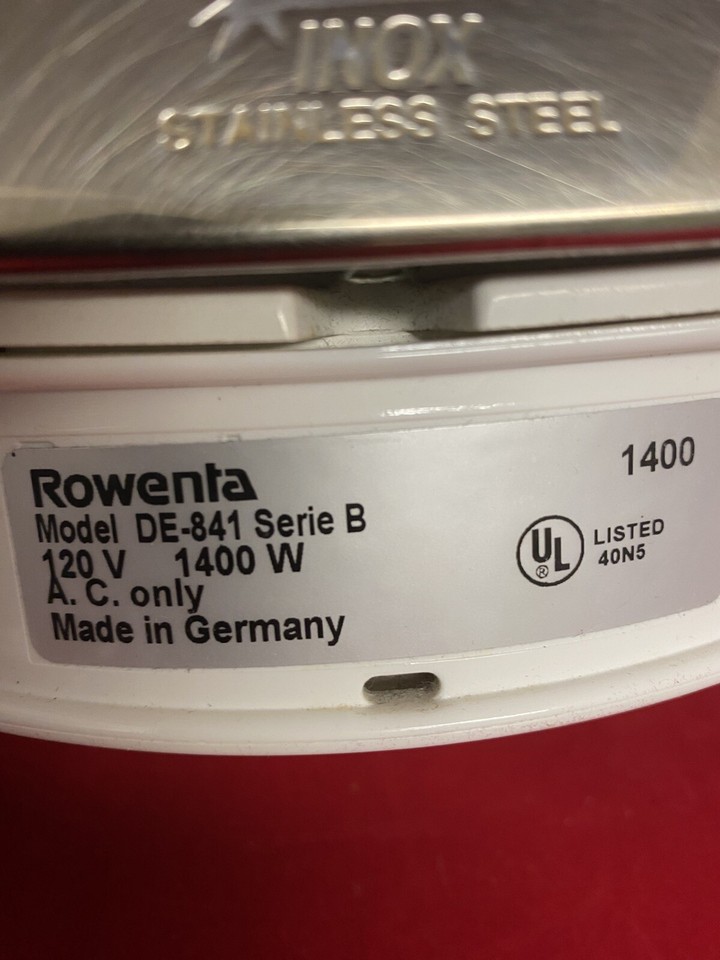 Rowenta DE-841 Professional INOX Steam Iron Made In Germany Tested OK ...
