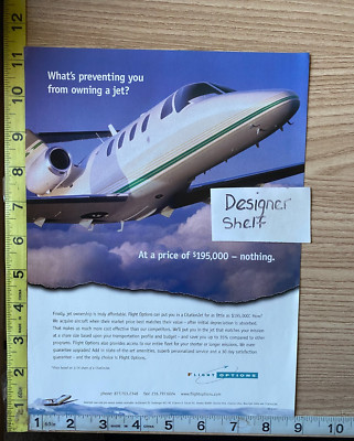 Flight Options Jet Ownership 2003 Print Advertisement | eBay