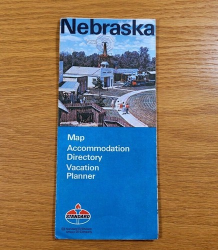 NEBRASKA State Travel Transportation Road Map Standard Amoco Oil ...