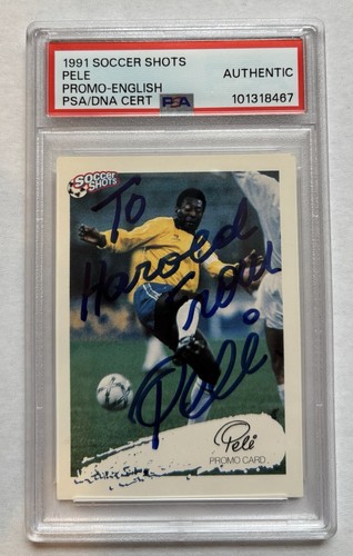 1991 Soccer Shots Pele Autograph PSA DNA Authenticated | eBay