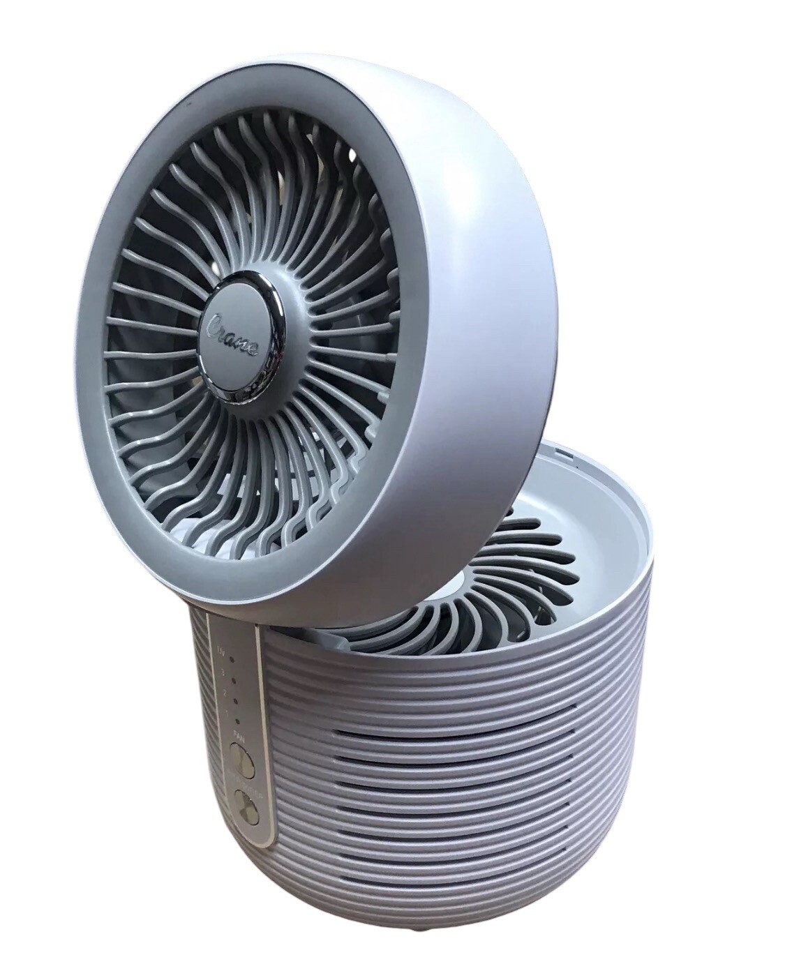 Crane 2-in-1 Air Purifier and Desk Top Fan White Standard (EE-5073) for ...
