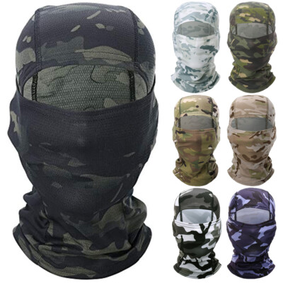 Camo Full Face Mask Balaclava UV Protection Ski Sun Hood Tactical ...