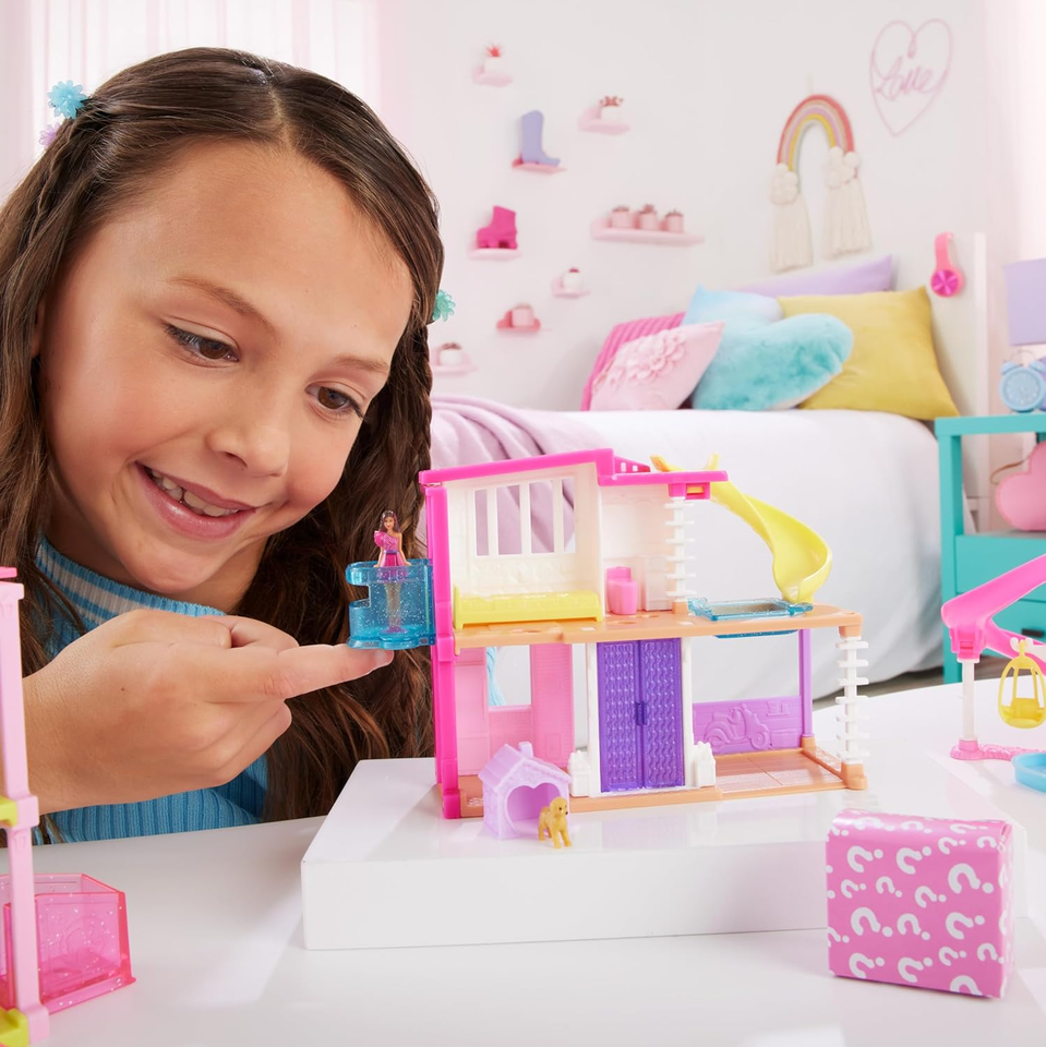 Barbie Mini BarbieLand Doll House Sets, Mini Dreamhouse with Surprise 1 ...