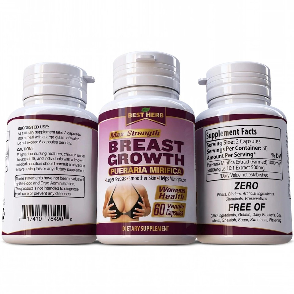 Breast Growth Chest Enhancement 5000mg Pills Full Bust CUP Size Growth ...