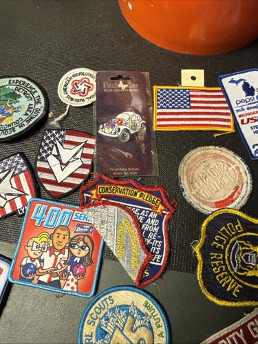 lot Random Iron on Patches Embroidered - Police, Varsity Jacket ...