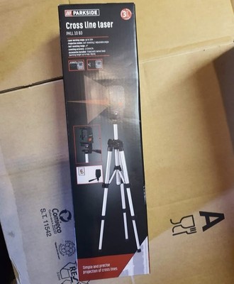 band new Parkside Self-Levelling Cross Line Laser Level With Tripod ...
