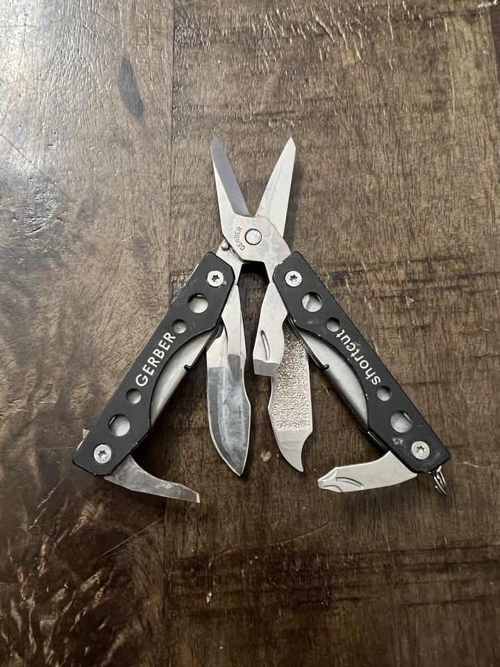 Gerber Shortcut Mini Multi Tool Scissors Black EDC Pocket Tool | eBay