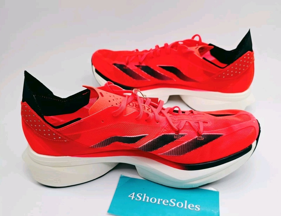 NEW Adidas Men's SIZE 8 Adizero Adios Pro 3 Solar Red Black Running ...