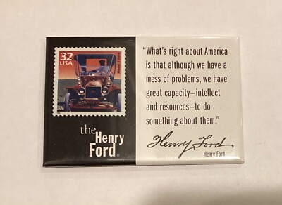 Henry Ford Stamp Quote Fridge Magnet | eBay