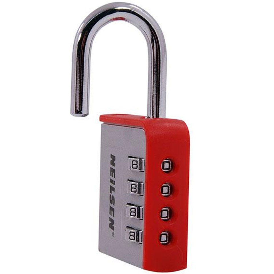 New 8cm Large 4 Dial Number Combination Padlock Sheds Toolboxes Gym ...