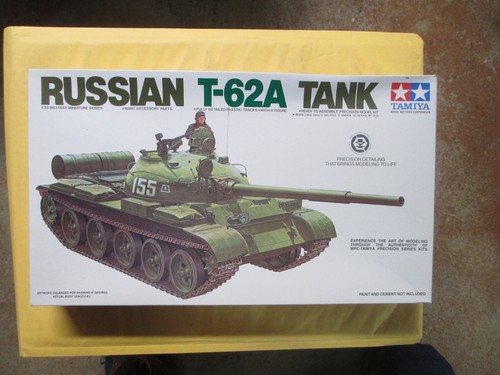 TAMIYA PLASTIC MODEL KIT #MM-208A RUSSIAN TANK T-62A NEW UNBUILT 1/35 ...