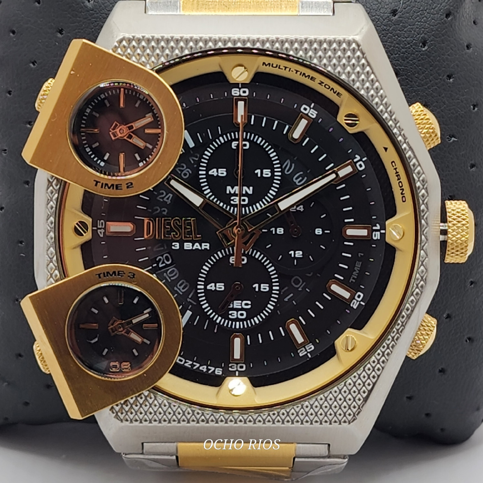 DIESEL MENS WATCH SIDESHOW CHRONOGRAPH TWO-TONE STAINLESS STEEL DZ7476 ...