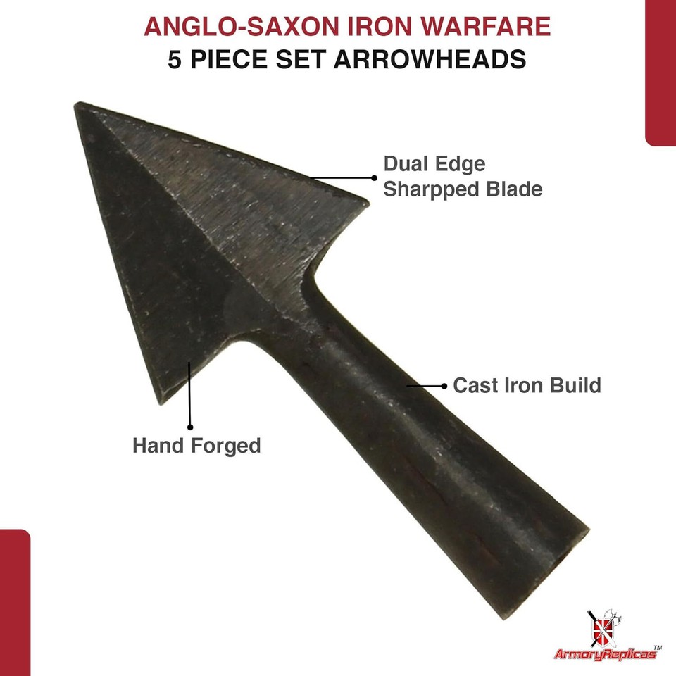 Hand forged Ancient Medieval Viking Iron Arrowheads, 5 piece | eBay
