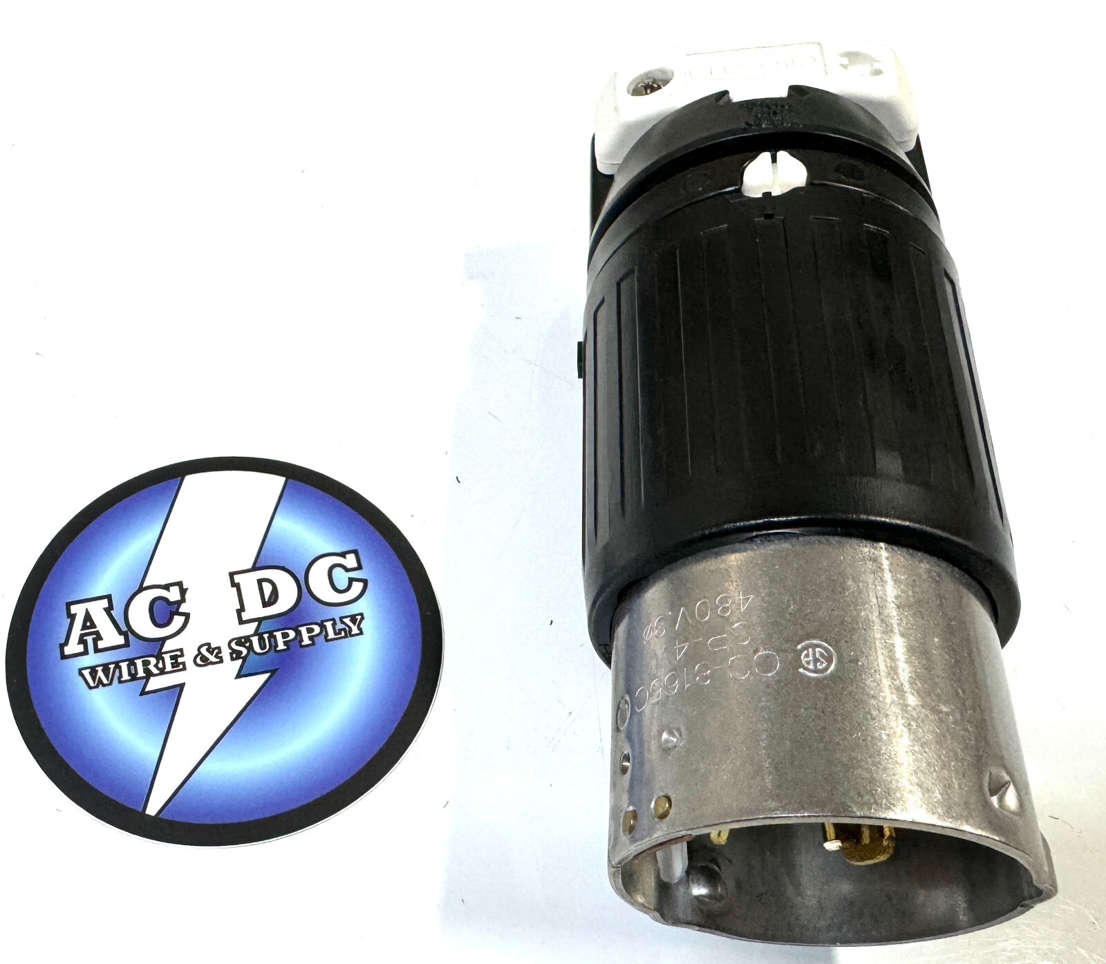 NEW Hubbell CS8164C/CS8165C Locking Connector 50 amp 480V 3 Pole and 4W ...