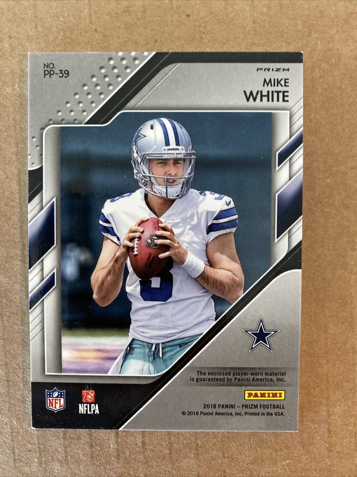 2018 Prizm Mike White Premier Jerseys Patch Silver #PP-39 Rookie RC ...