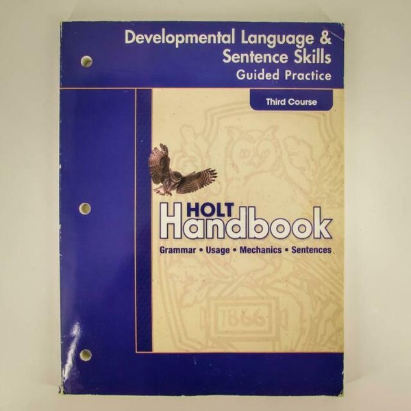Holt Handbook Ser.: Holt Handbook, Grade 9 : Developing Language Skills ...