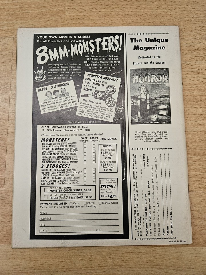 Famous monsters- Shriek #2 Monster Magazine 1960s In Really Nice ...