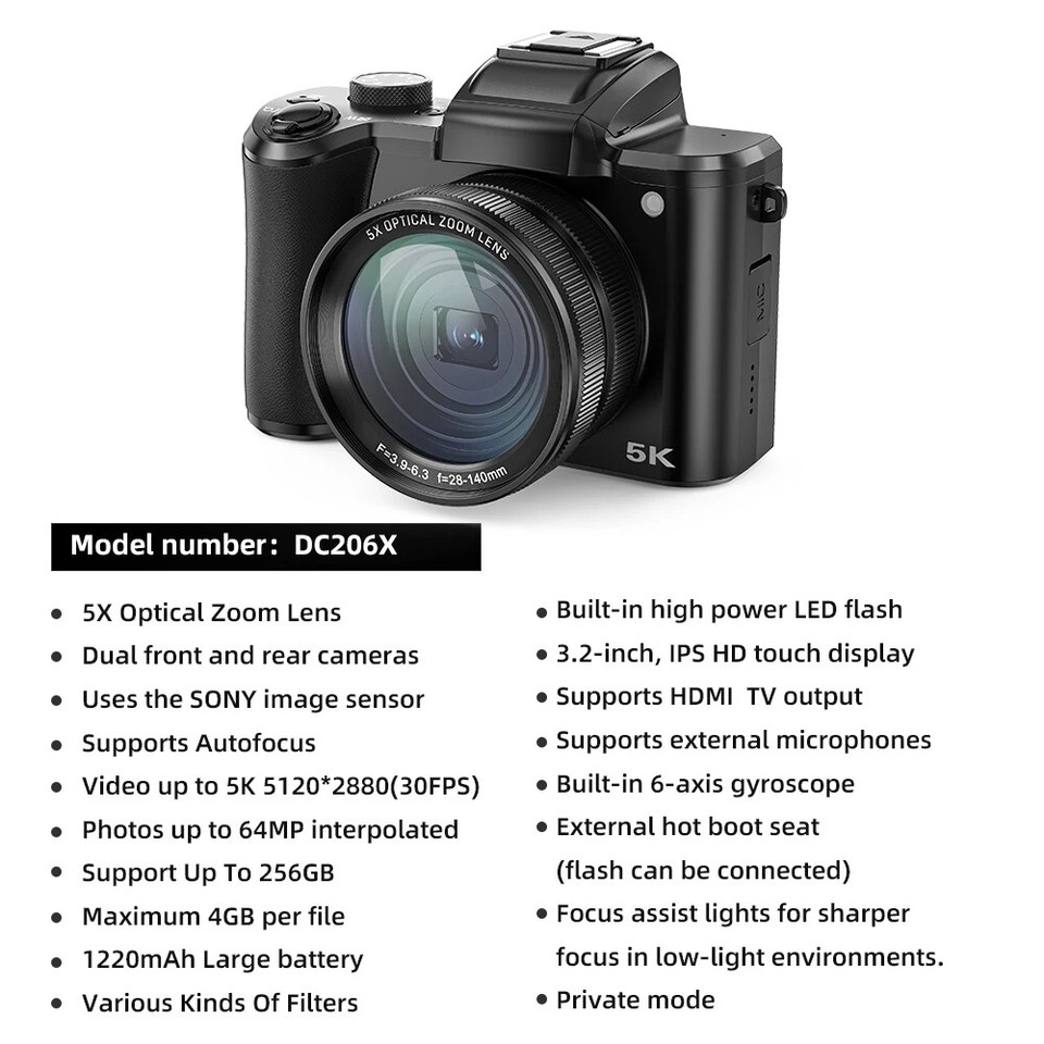 Compact DSLR Optical Zoom Digital Camera Professional Camera Optical ...