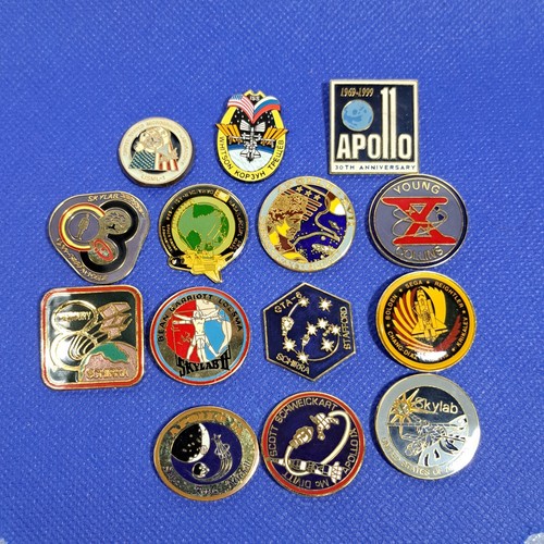 NASA Hat Lapel Pins Space Shuttle, Apollo, Mercury, Gemini & Skylab Lot ...