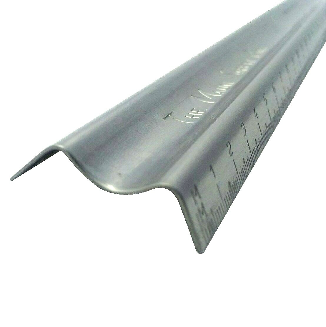 2x Metal Safety Ruler Stainless Steel 30cm Cutting 12" Rule Finger ...