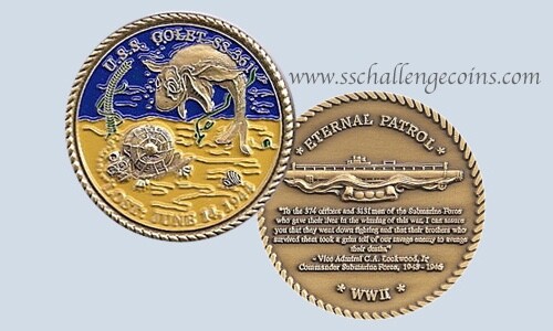 USS Golet SS 361 Submarine Challenge Coin DBF USN Sub | eBay