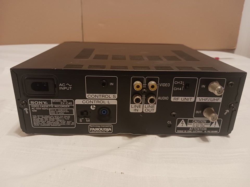 RARE VTG Sony EV-C40 8mm Video 8 Player Recorder VCR Deck + Power ...