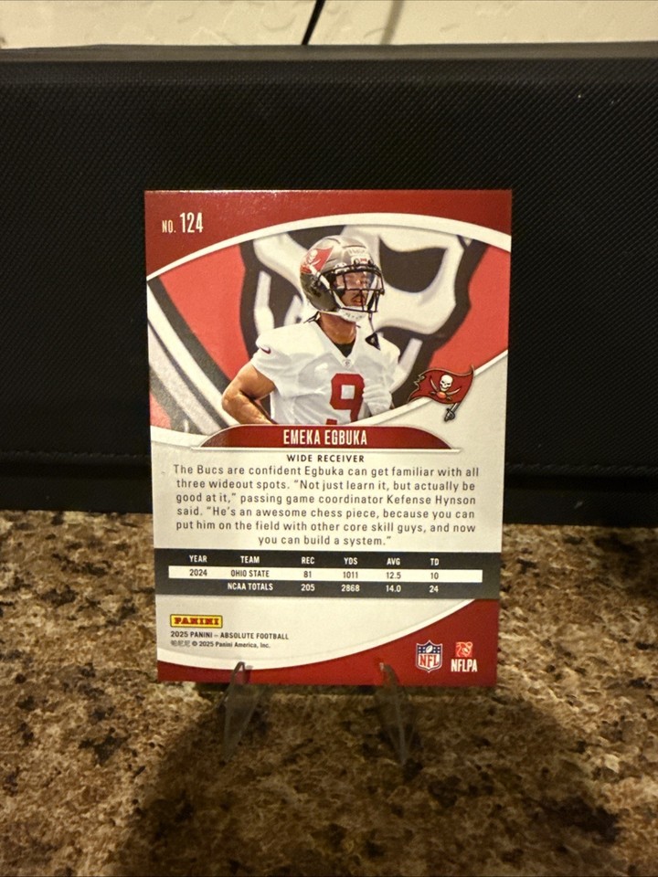 2025 Panini Absolute Football RC Emeka Egbuka Rookie Tampa Bay Buccaneers #124 | eBay