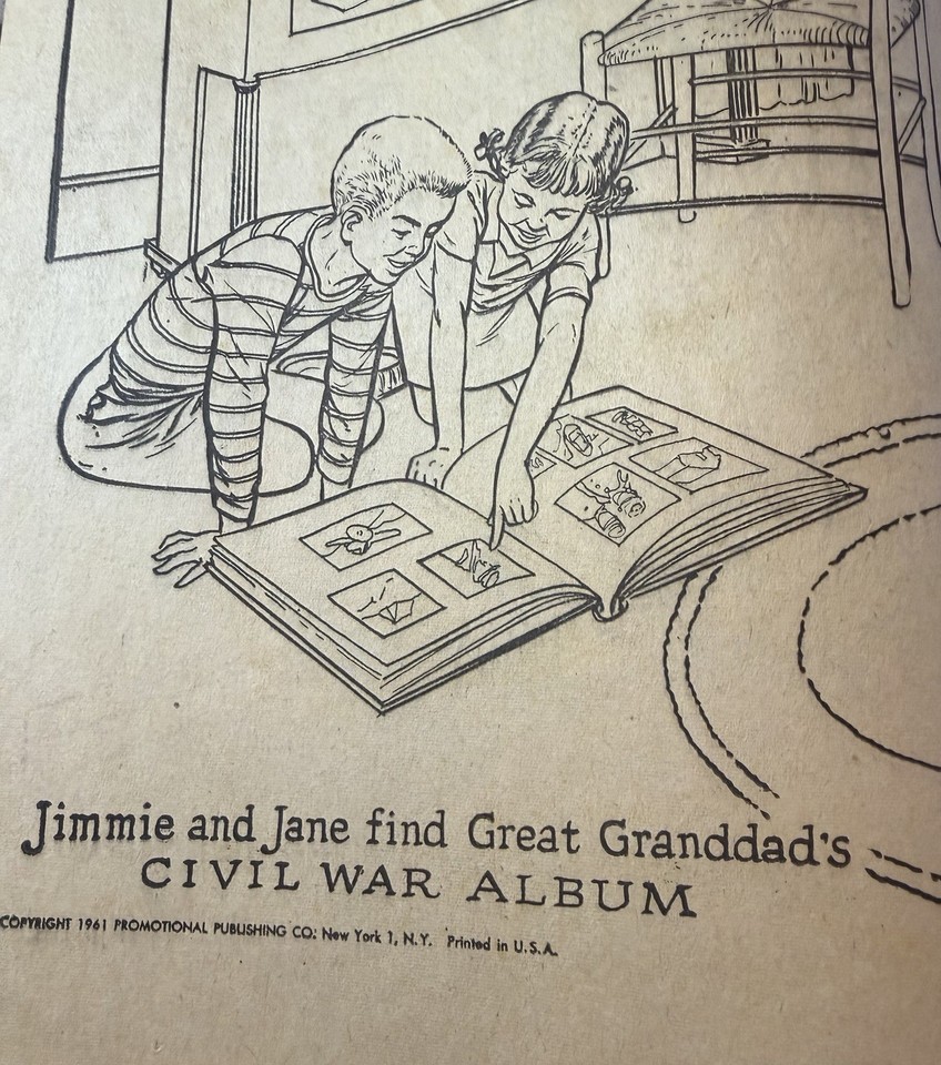 Vintage 1961 The Blue And The grey Coloring Book Promotional Publishing ...