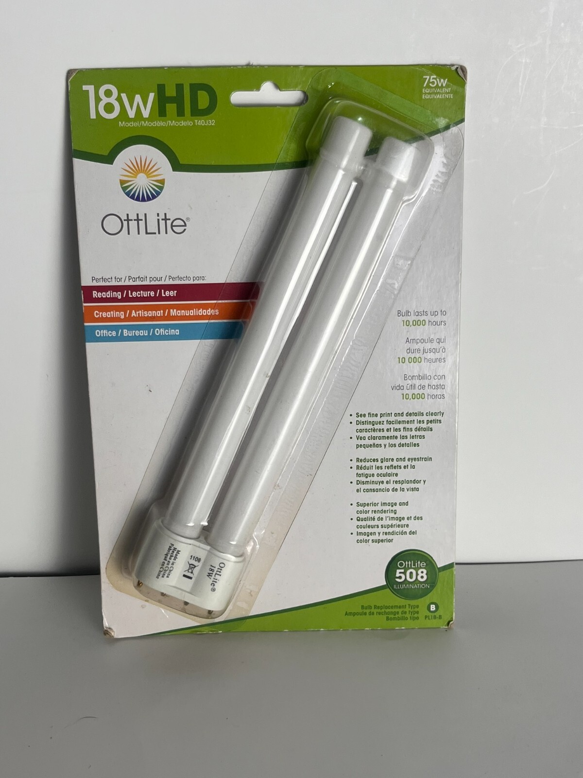 Genuine OttLite PL13-A 13-Watt Replacement Bulb T13330 Type A Ott Lite ...